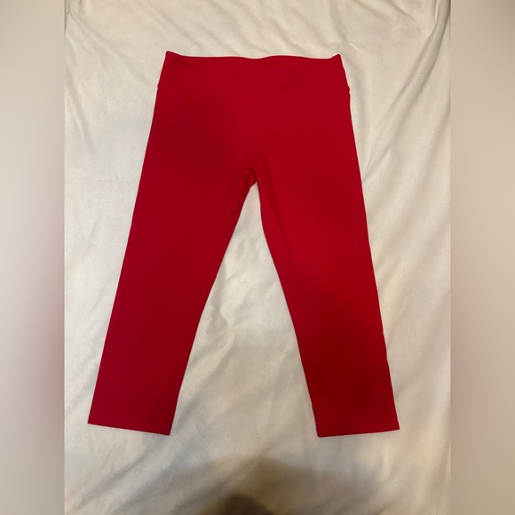 Fabletics | Pants & Jumpsuits | Fabletics Red Ankle Cropped Pants ...